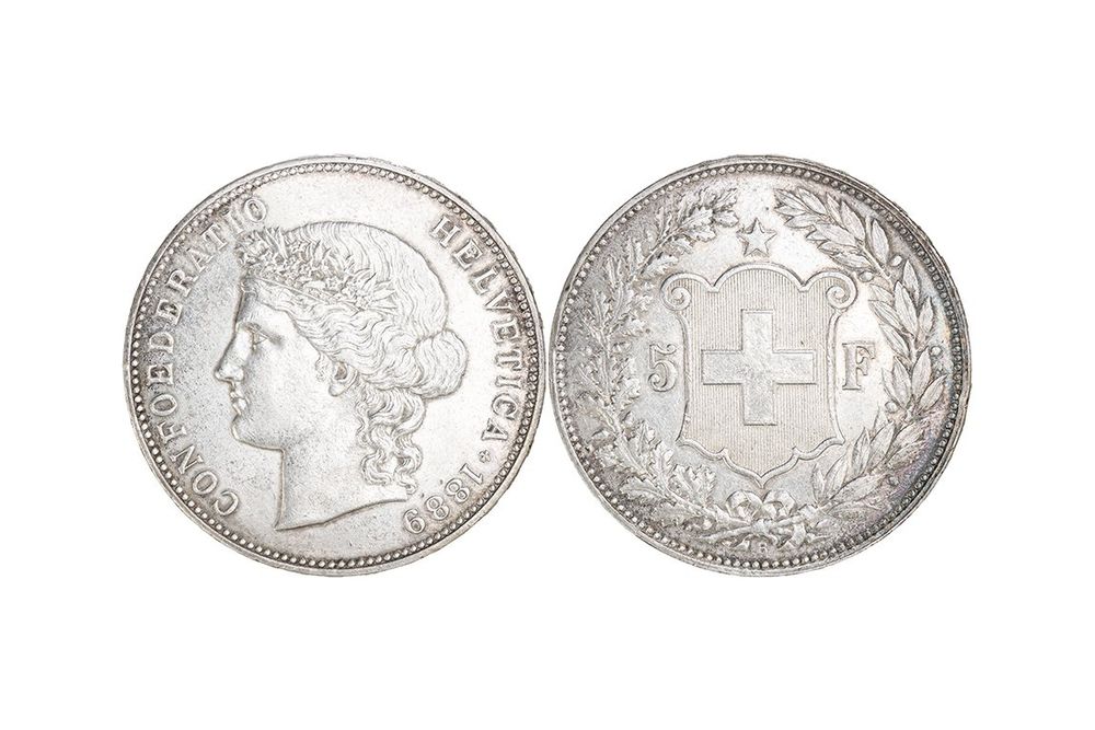 5 Franken von 1889 (Randvariante B4) (Gebraucht) in Kollbrunn für CHF ...