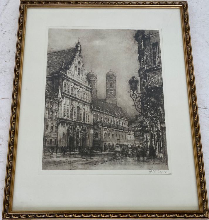 Alte Stadtszene Radierung Handsigniert (Gebraucht) in Root für CHF 5 – mit Lieferung auf Ricardo ...