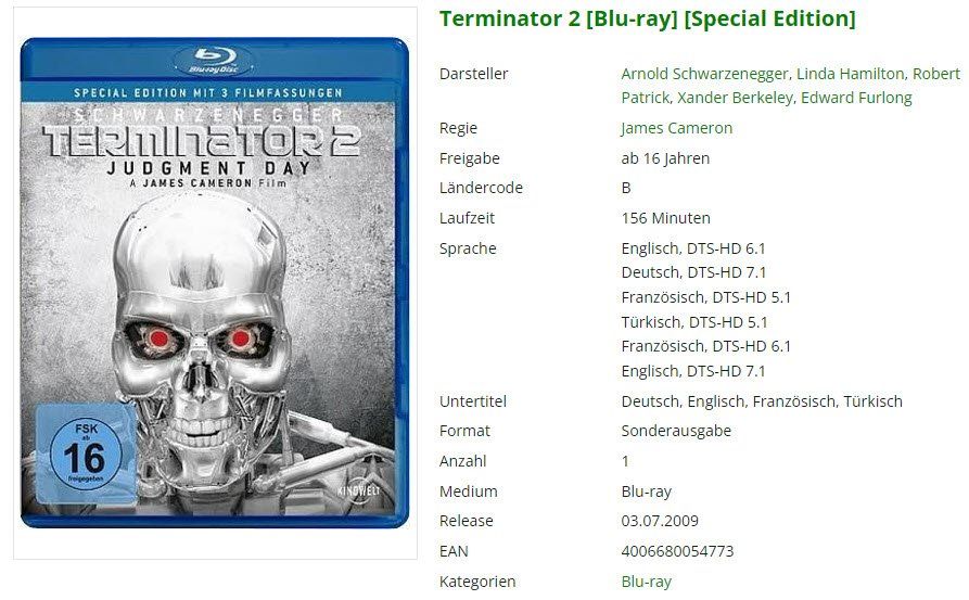 Terminator 2 (Blu-ray) Special Edition | Kaufen auf Ricardo