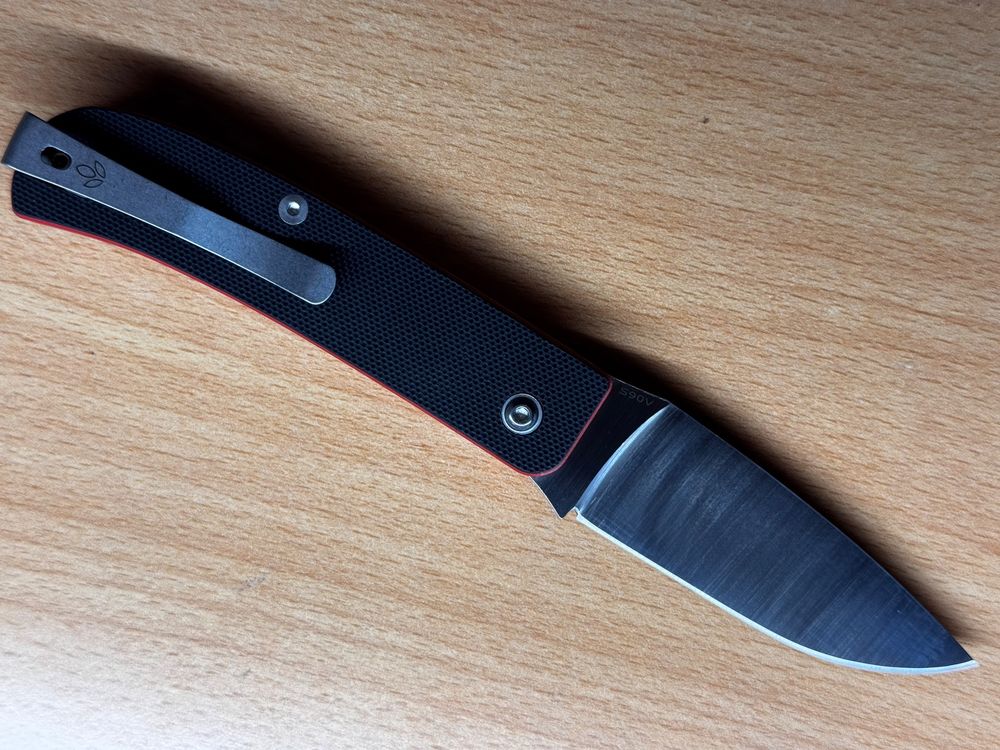 Couteau Manly - Wasp CPM-S-90V - Noir/Schwartz Messer (Neu und ...