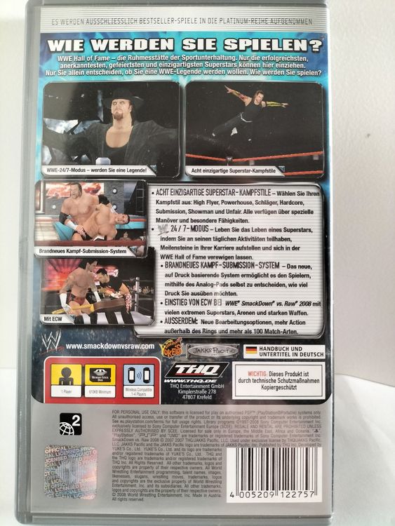 WWE Smackdown vs Raw 2008 (PSP) | Kaufen auf Ricardo