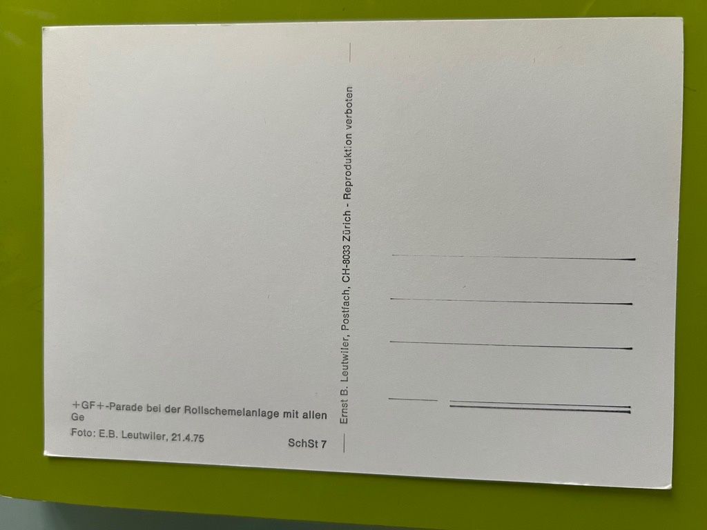 +GF+ Parade bei der Rollschemelanlage mit allen Ge 1975! (Gebraucht) in Bernhardzell für CHF 5 ...