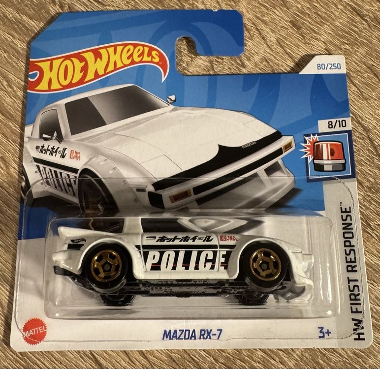 Hot Wheels Mazda RX-7 Polizei 8/10 neuwertig (Neu und originalverpackt ...