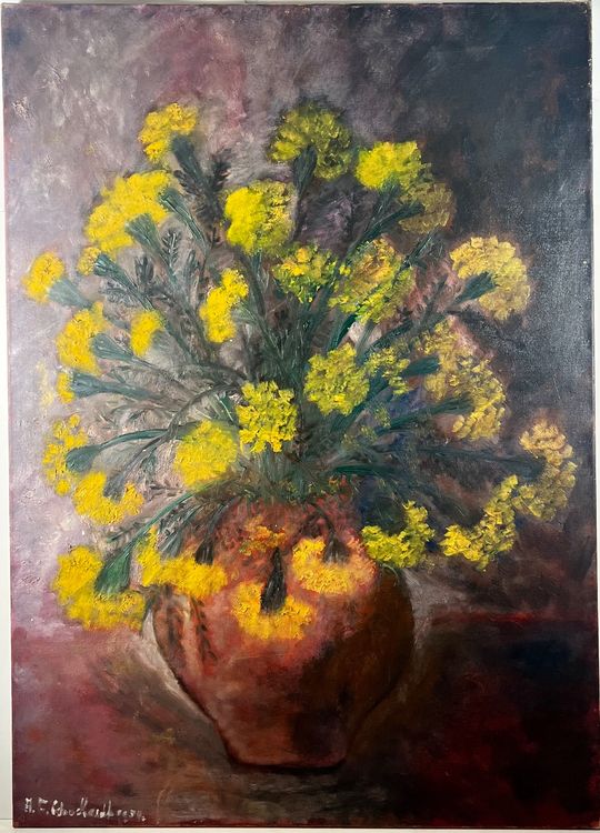 Grosse Stilleben Gemälde mit Blumen, Unleserlich Signiert (Gebraucht) in Root für CHF 19 – mit ...