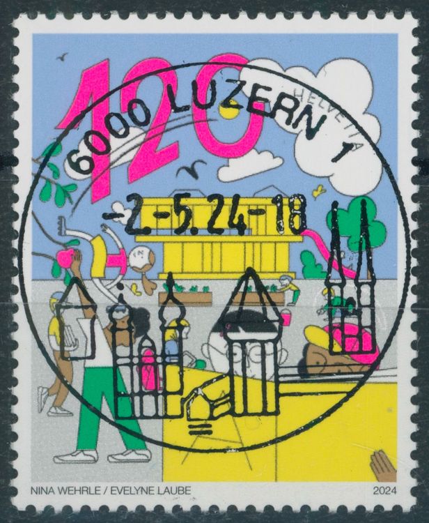 2024 - Volksschule - Ersttag Voll Stempel ET (Gebraucht) in Schindellegi für CHF 2.8 – mit ...