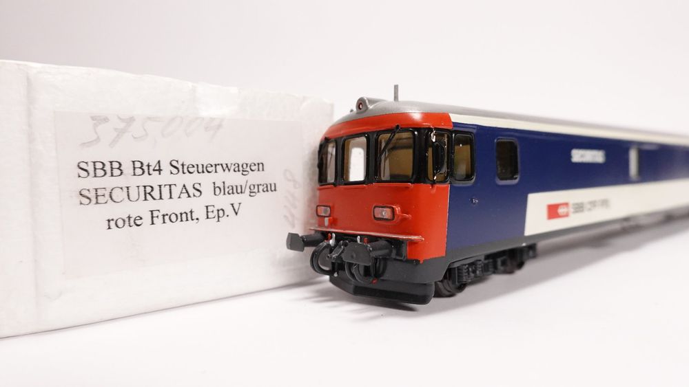 e4 Wabu SBB Bt 4 Steuerwagen Securitas blau/grau rote Front (Gebraucht ...