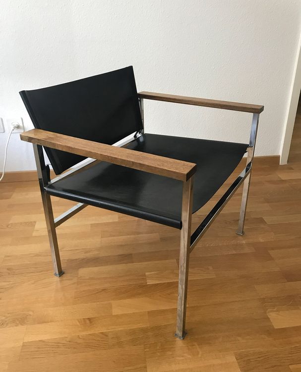 Retro Vintage Sessel Chrom Leder Lounge chaire ca. 70er | Kaufen auf ...
