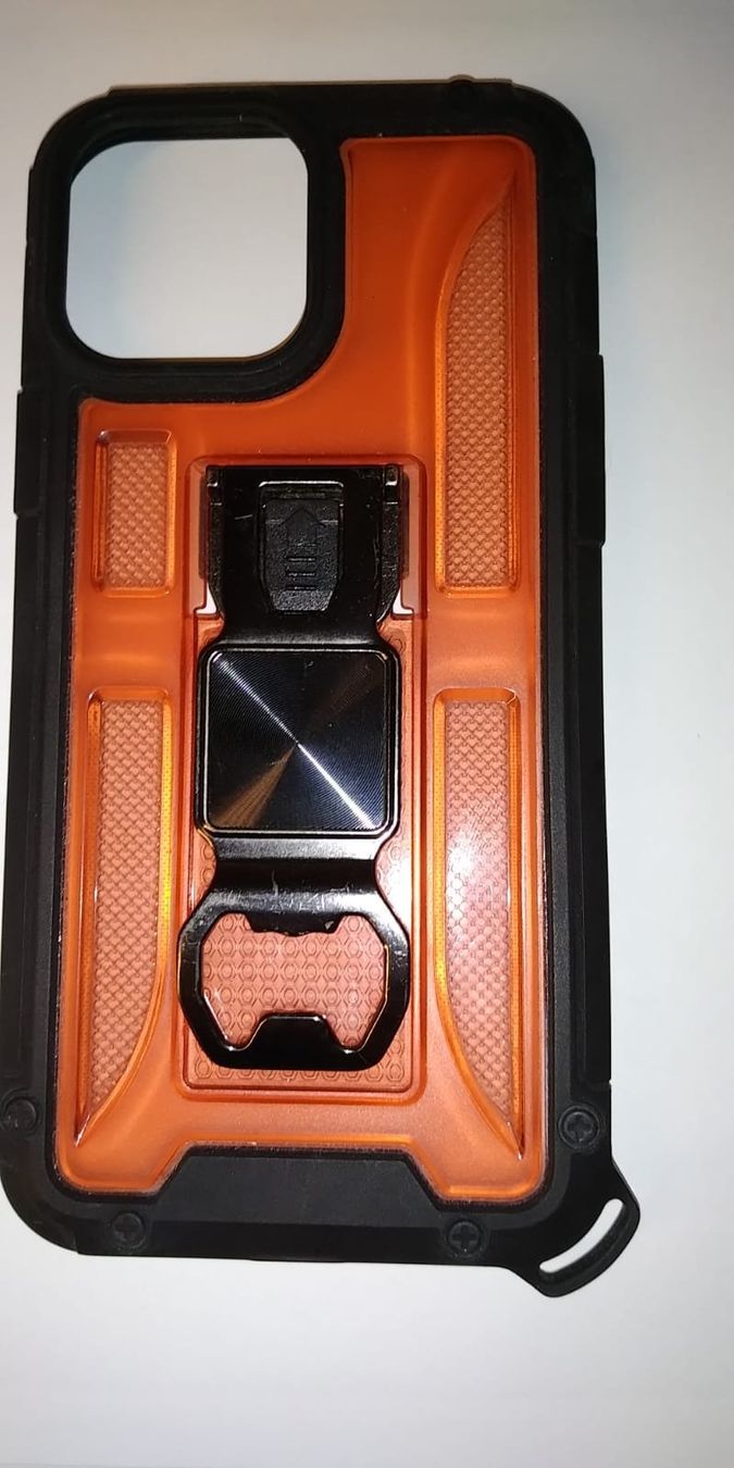 Coque iPhone 13 Pro Max, orange et noir Décapsuleur (D'occasion) à ...