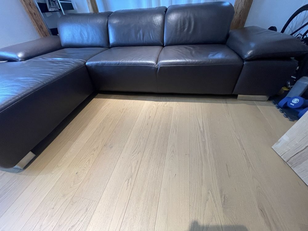 Schwarze Ledercouch (Gebraucht) in Flums für CHF 250 – nur Abholung auf ...