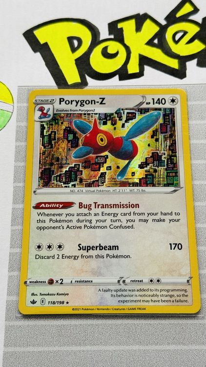 Pokemon Porygon-Z Holo 118/198 2021 Chilling Reign EN Mint + (Neu (gemäss Beschreibung)) in ...
