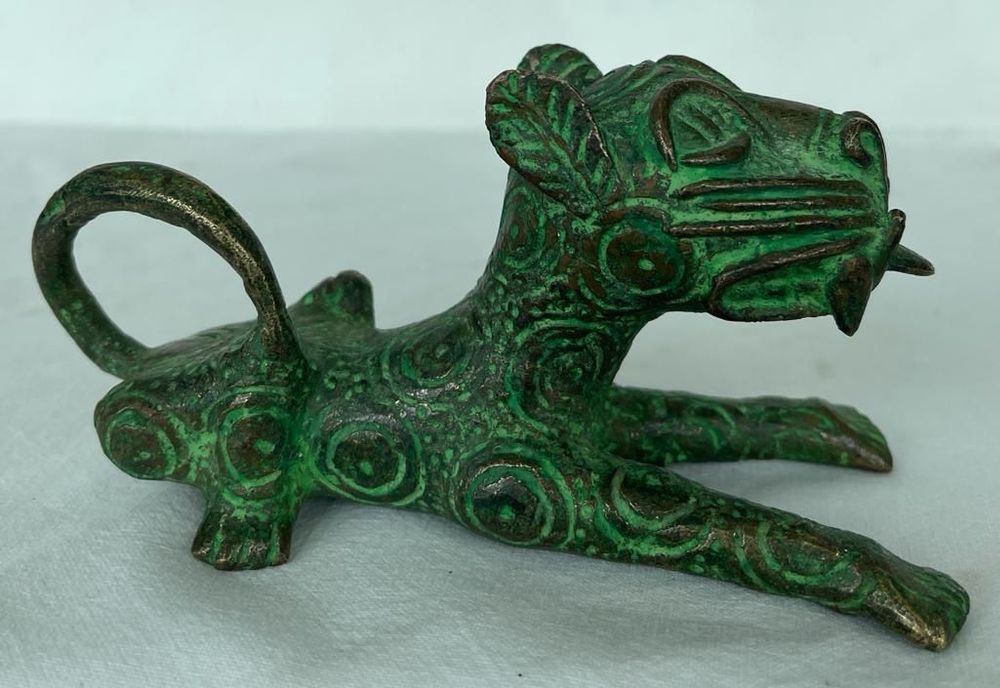 feiner alter Leopard Bronze Benin Grösse 14 cm x Top Stück | Kaufen auf Ricardo