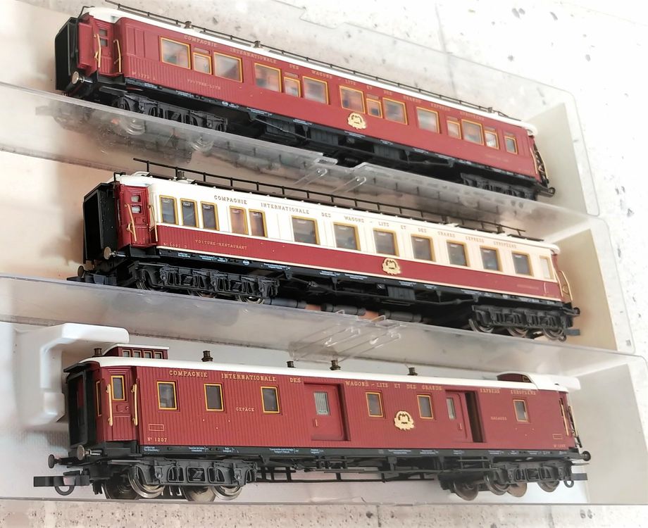 3 Trix Orient Express Wagen mit Beleuchtung teils Figuren HO | Kaufen auf Ricardo
