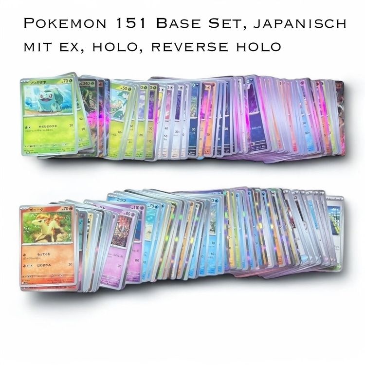 Pokemon 151 komplettes Base Set inkl. ex, Holos, Reverse JPN | Kaufen ...