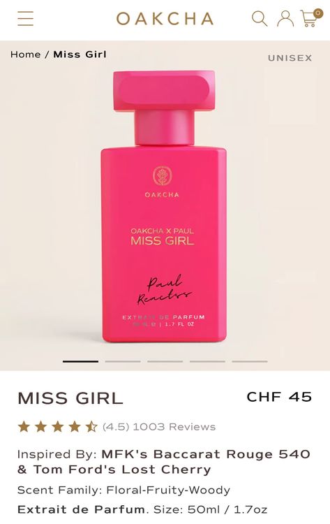 OAKCHA MFK's Baccarat Rouge 540 & Tom Ford's Lost Cherry,NEU (Neu und ...