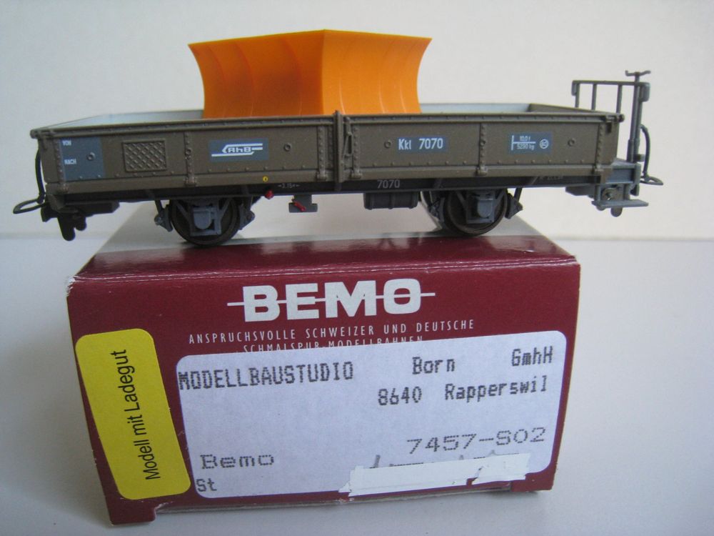 Bemo Rhb Kh 7070 mit Pflug als Ladegut, zugerüstet von Born (Gebraucht ...