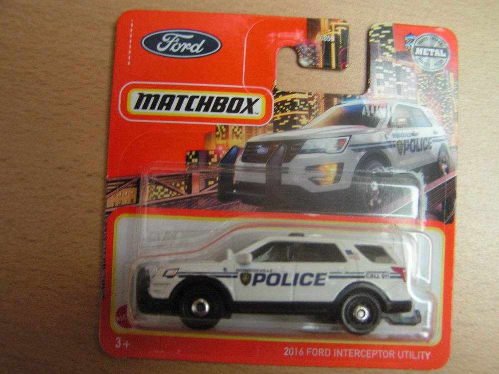 Matchbox 2022 2016 FORD INTERCEPTOR UTILITY POLIZEI (Neu und ...