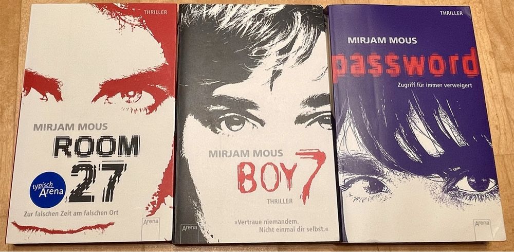 Mirjam Mous Thriller Room 27 / Boy 7 / Password Arena Verlag (Gebraucht ...