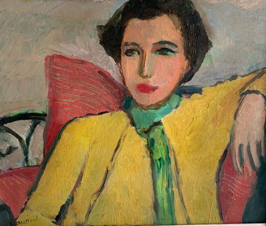 Gemälde von einer Dame mit Gelbe Pulli unleserlich Signiert (Gebraucht) in Root für CHF 455 ...