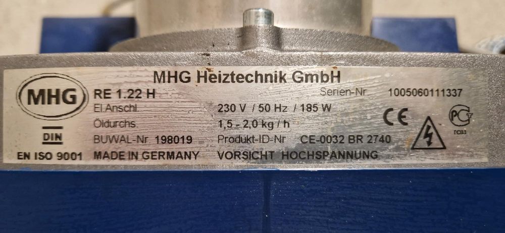 Ölbrenner MHG Raketenbrenner (Gebraucht) in Hägendorf für CHF 205 – nur ...