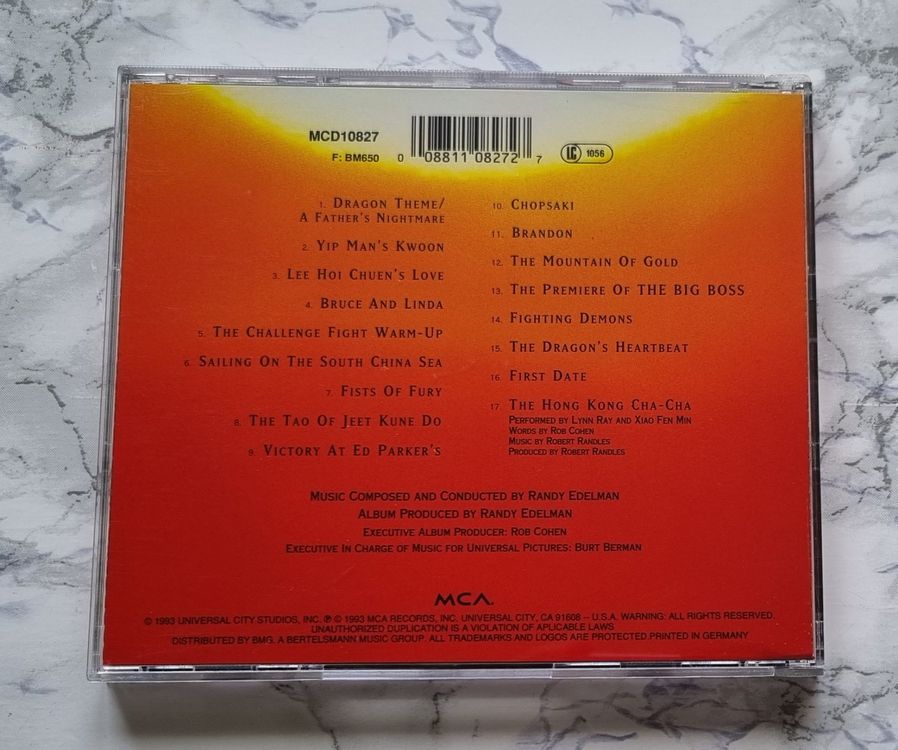 cd DRAGON The Bruce Lee Story - music by RANDY EDELMAN 1993 | Kaufen ...