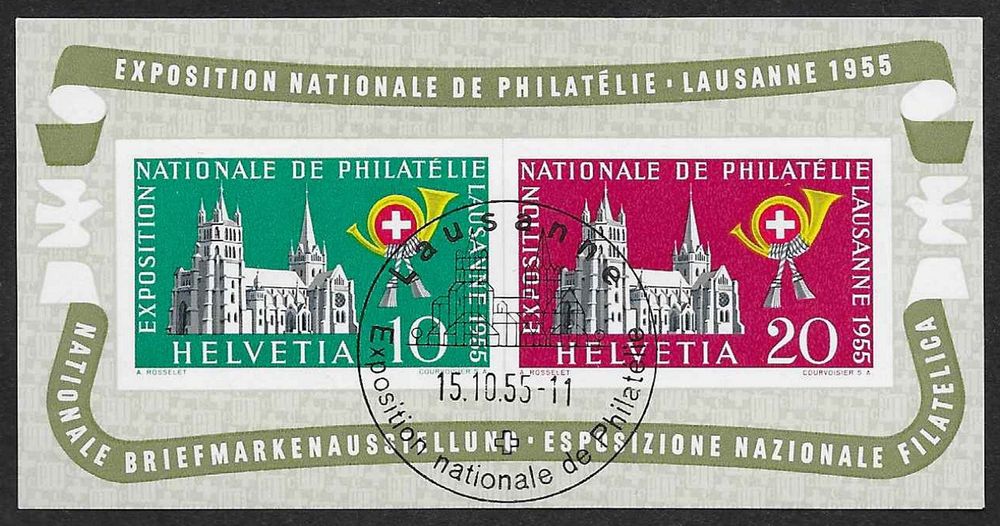 1955: Lausanner Block Nr.W35 SS-Lausanne-15.10.55 | Kaufen auf Ricardo