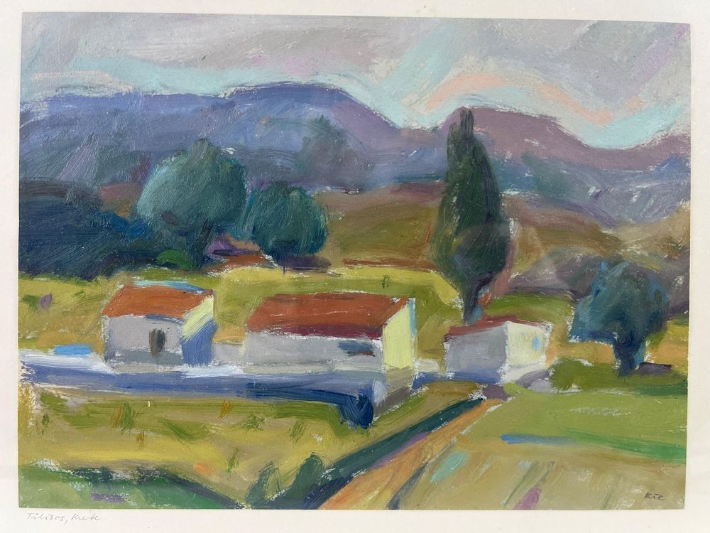 Kretische Landschaft bei Tilisos Gemälde Signiert | Kaufen auf Ricardo