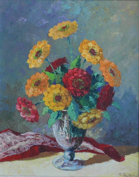 Blumenstrauss in Vase signiert Ein sehr schönes Gemälde (Gebraucht) in Wünnewil für CHF 280 ...