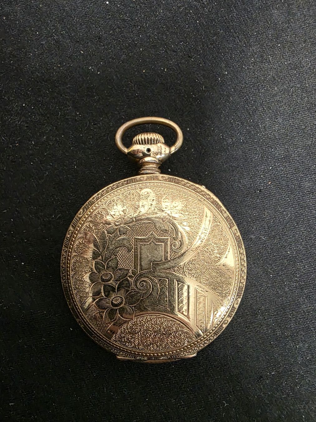 Alte Taschenuhr "Rosskoof Messing - Vergoldet glas fehlt (Gebraucht) in ...