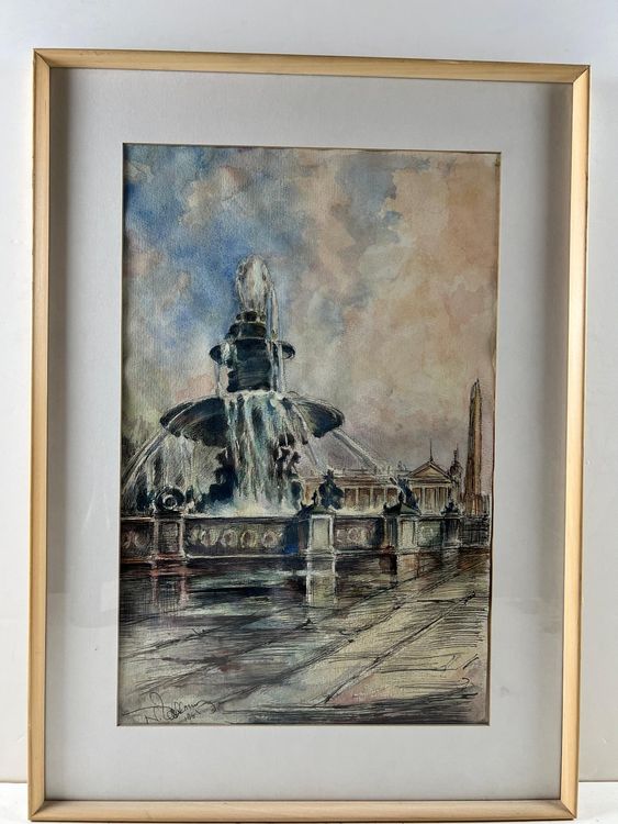 Paris Straßenszene Aquarell Signiert. (Gebraucht) in Neuhausen am Rheinfall für CHF 10 – mit ...