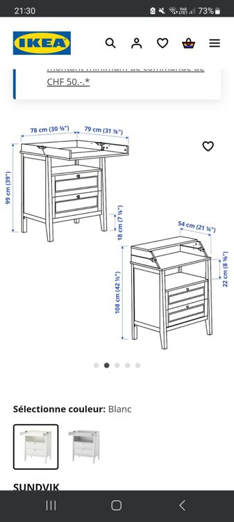 table à langer | Kaufen auf Ricardo