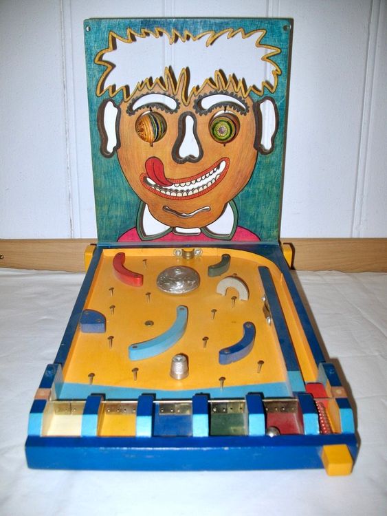 Tisch Flipper Kasten Holz Spiel Pinnball Geschicklichkeit (Neu (gemäss ...