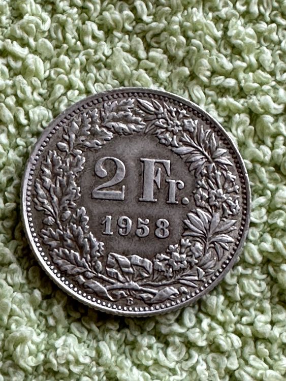 Schweizer Münze Fr. 2.- 1958 (Gebraucht) in Obergerlafingen für CHF 5 – mit Lieferung auf ...