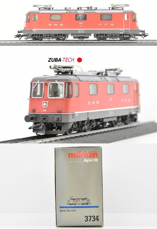 Märklin 3734 E-Lok Re 4/4 II SBB, H0 WS Digital mit OVP (Gebraucht) in ...