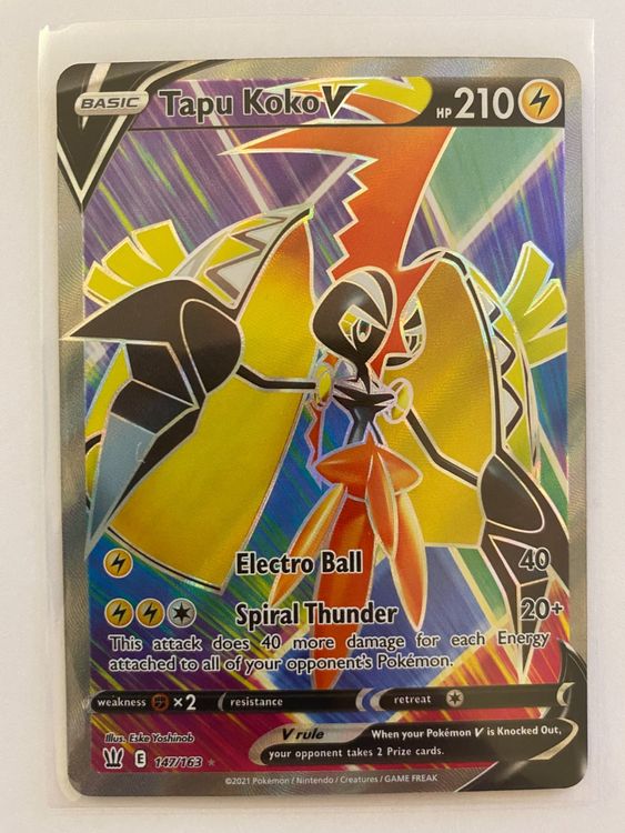 Pokemon Tapu Koko V 147/163 Battle Styles EN (Neu (gemäss Beschreibung ...