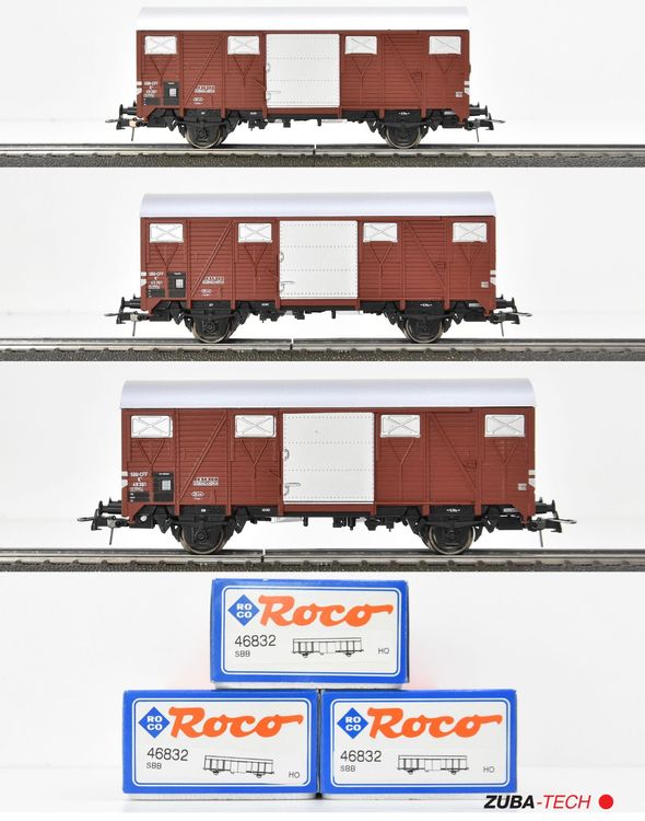 Roco 3x 46832 Gedeckte Güterwagen SBB H0 GS mit OVP (Gebraucht) in St. Gallen für CHF 45 – mit ...