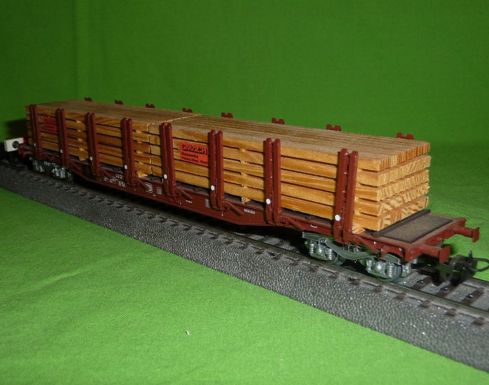 DB Rungenwagen Märklin 47714 Gmach Holzwerke aber graue Dreh (Gebraucht ...