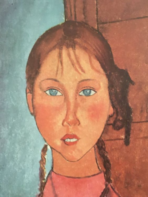 Fascinierte Damen Portret Druck Bild von Mondigliani 1884-19 (Gebraucht ...