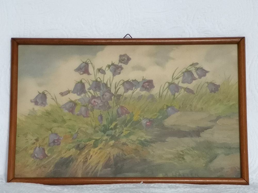 Kleines Aquarelle Gemälde von Anna Haller 1872-1924 signiert | Kaufen auf Ricardo