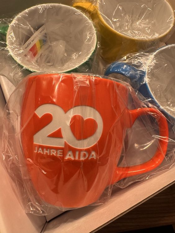 AIDA Cruises 20 Years Anniversary Mug Set - New in Box! (Neu und ...