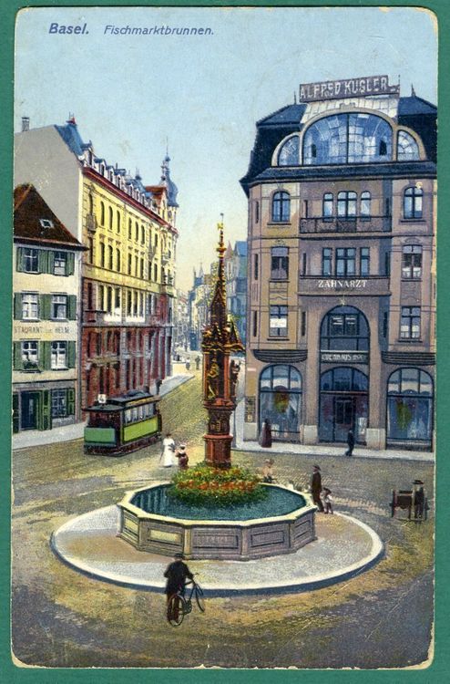 Basel - Fischmarktbrunnen, 1918 (Gebraucht) in Sargans für CHF 1 – mit Lieferung auf Ricardo kaufen