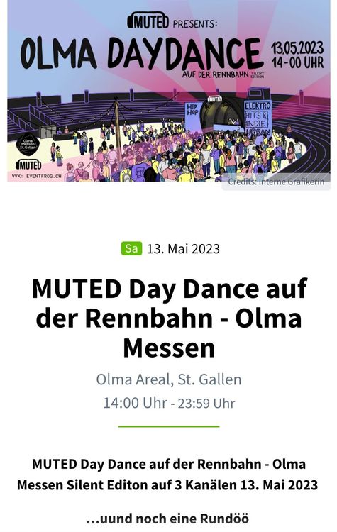 2x SOLD OUT Olma Muted Day Dance St. Gallen 13.5. (Neu und ...