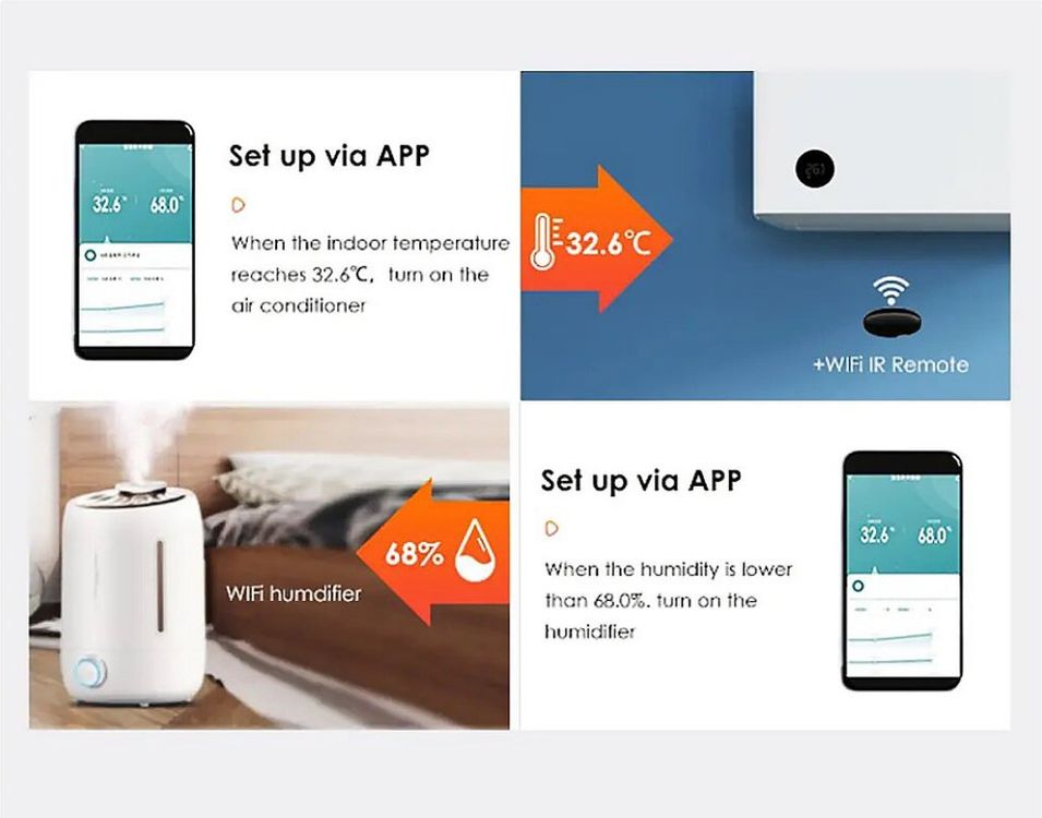 WiFi Temperature Humidity Sensor Indoor Smart Life Sensor (Neu und ...