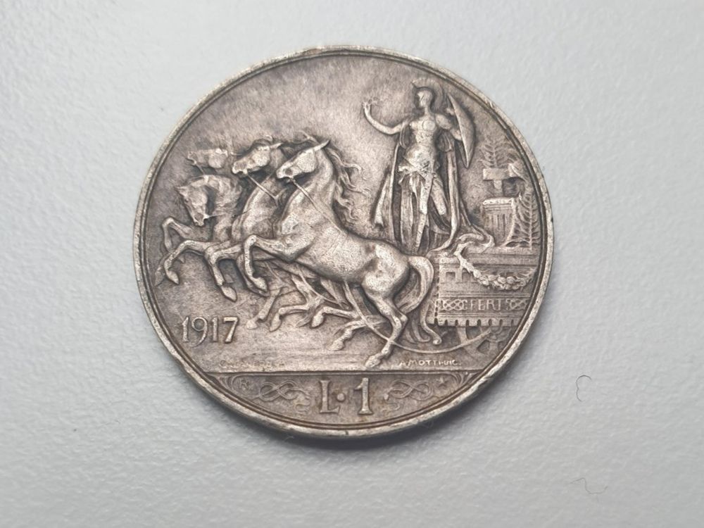 🇮🇹 Italy 1 lira 1917 XF. Vittorio Emanuele III (Gebraucht) in Pully für CHF 24 – mit Lieferung ...