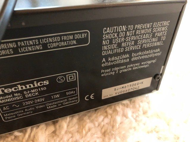 Technics Minidisc Player mit Fernbedienung (Gebraucht) in Gais für CHF ...