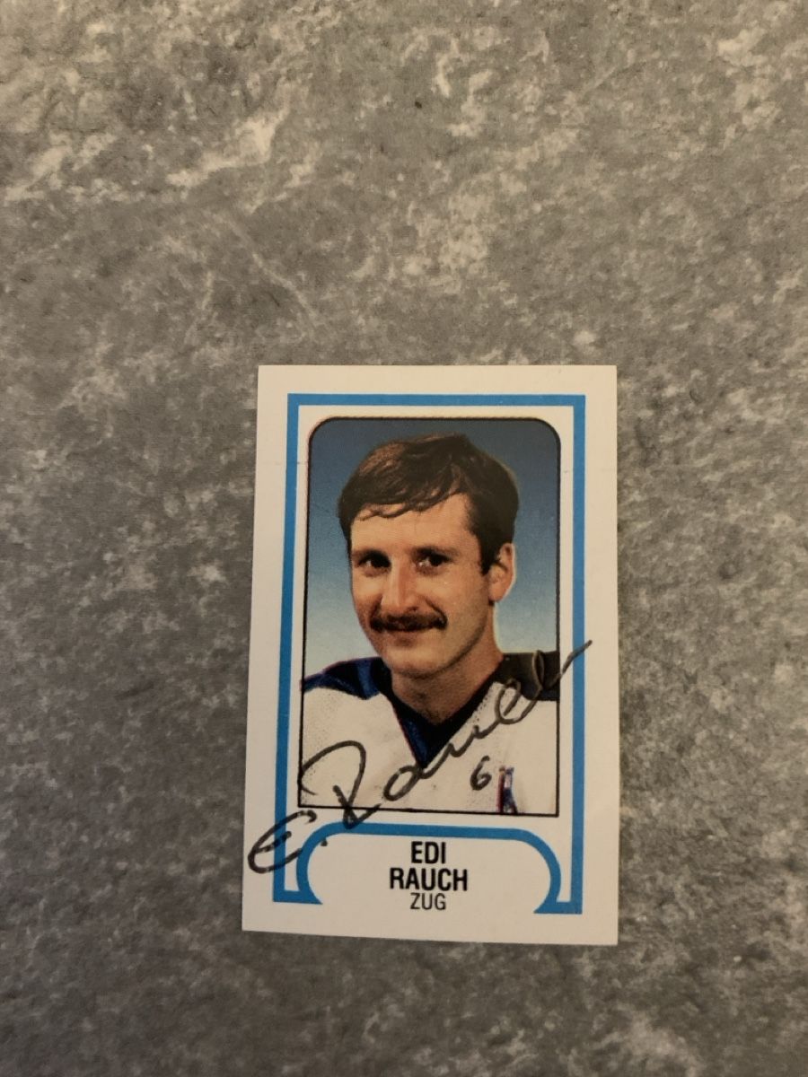 Edi Rauch SC Zug Autogramm auf Mini Paninibild 1984 (Gebraucht) in Greifensee für CHF 5 – mit ...