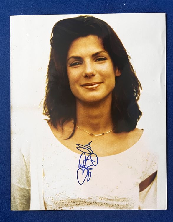 SANDRA BULLOCK Original Autogramm 20x25 mit COA Zertifikat (Neu (gemäss ...