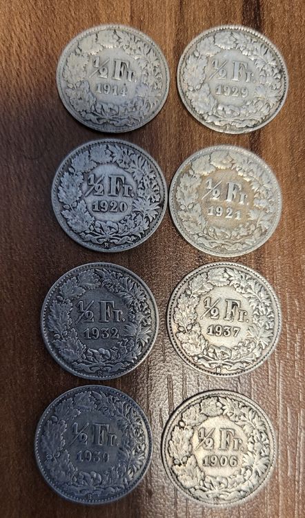 alte 50 Rappen Münzen in Silber für Sammler. (Gebraucht) in Sierre für CHF 10 – mit Lieferung ...