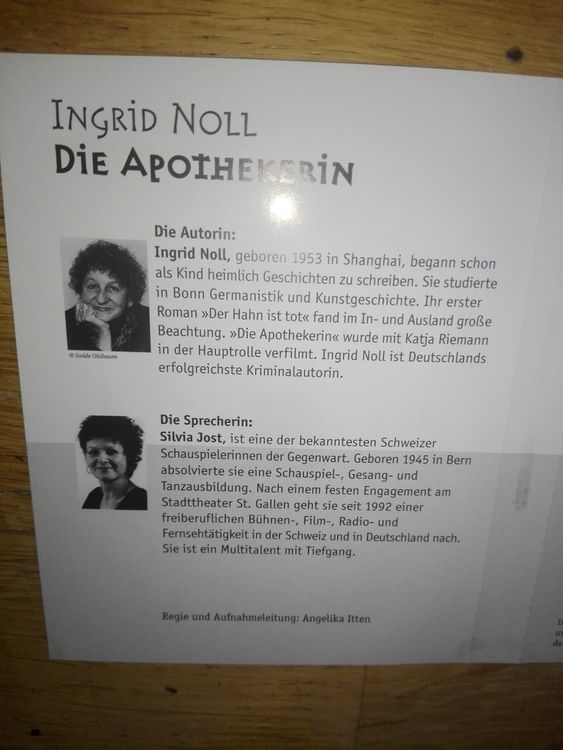 Die Apothekerin (Ingrid Noll) > Roman / 4-MC's
