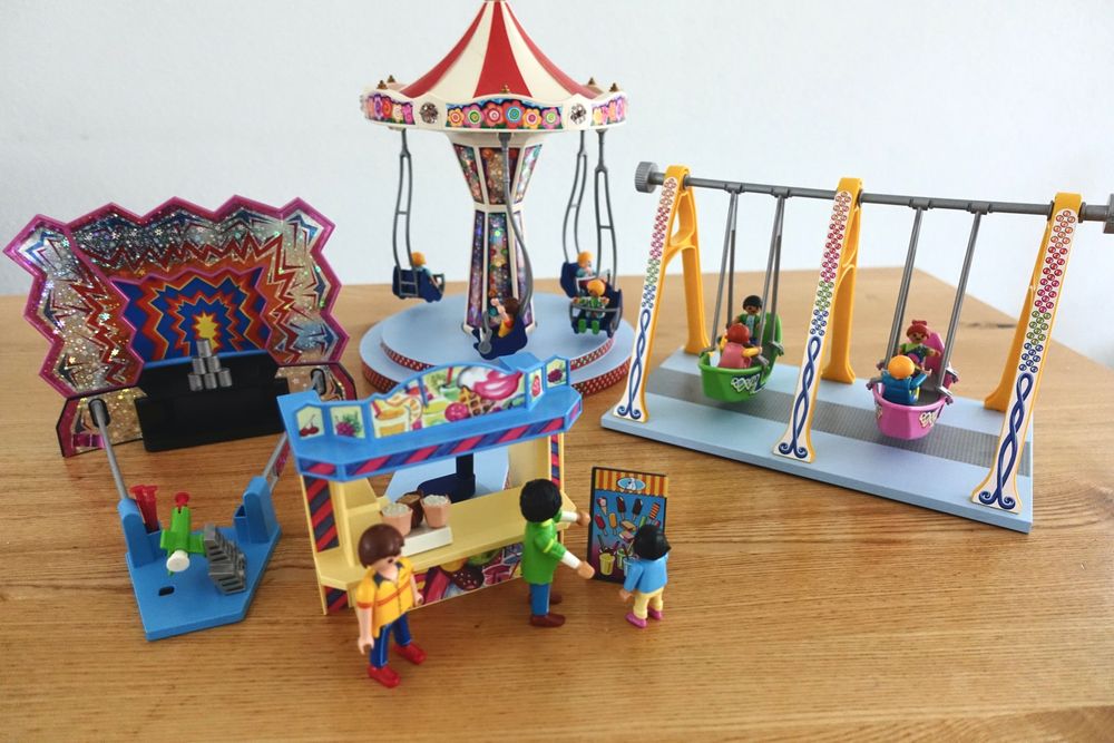 Playmobil Kilbi, Karussell/Schiesstand/Schaukel/Glacestand (Gebraucht ...