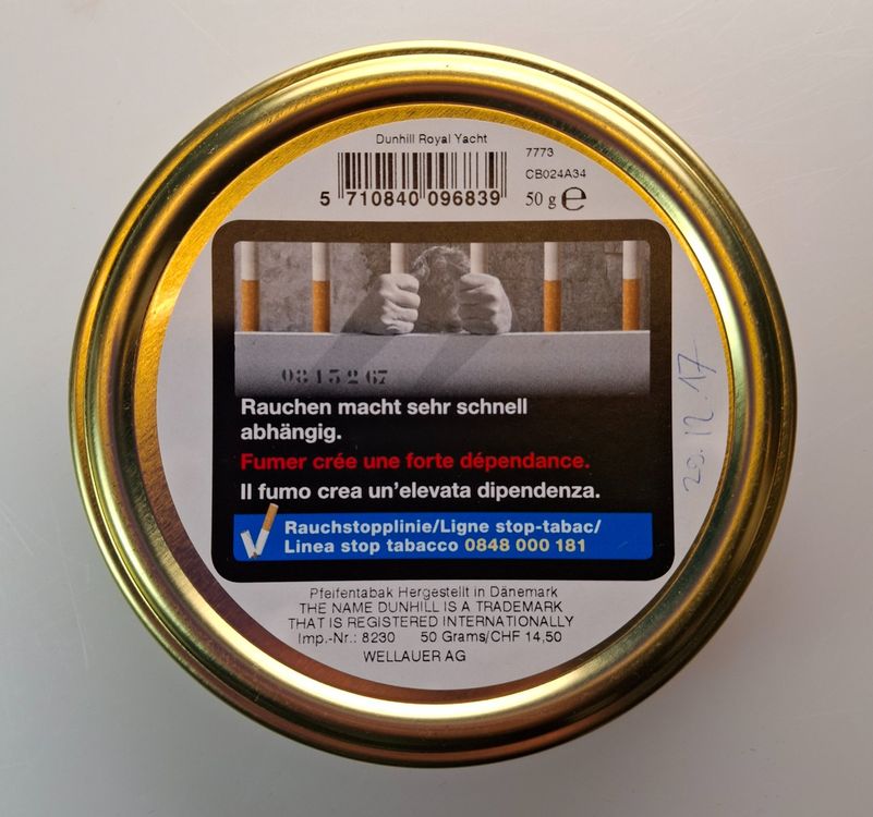 Dunhill Royal Yacht Aged Tabak 6 Jahre alt (Neu und originalverpackt ...